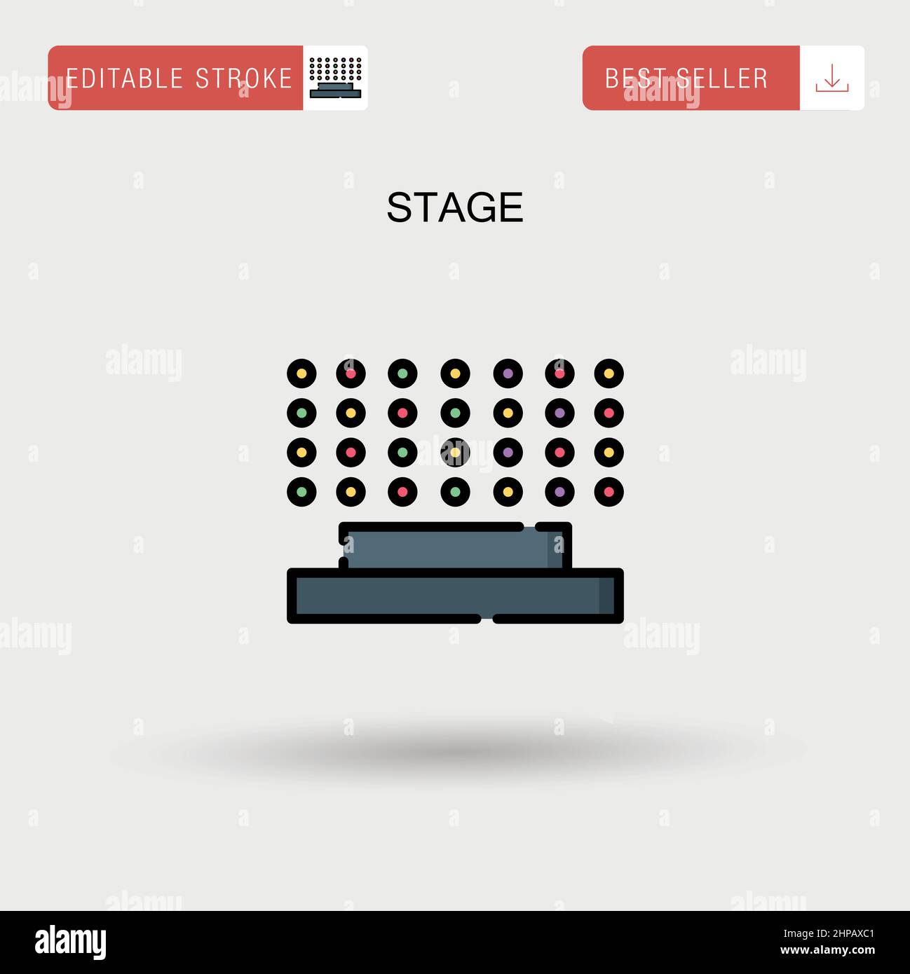 Theater stage concert hall Stock Vector Images - Alamy