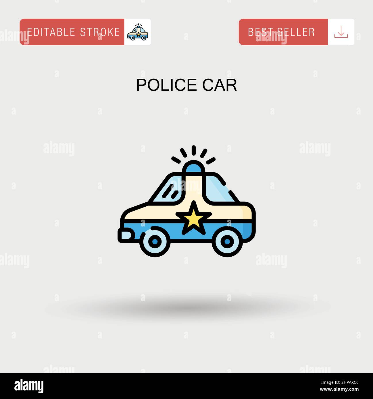 Police patrol car night Stock Vector Images - Alamy