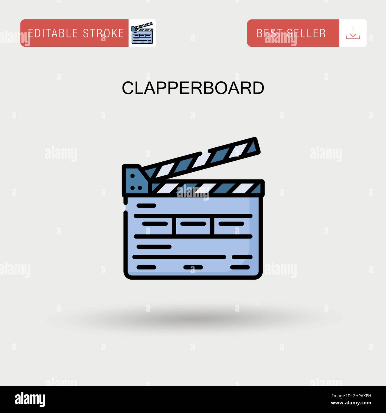 Clapperboard Simple vector icon Stock Vector Image & Art - Alamy