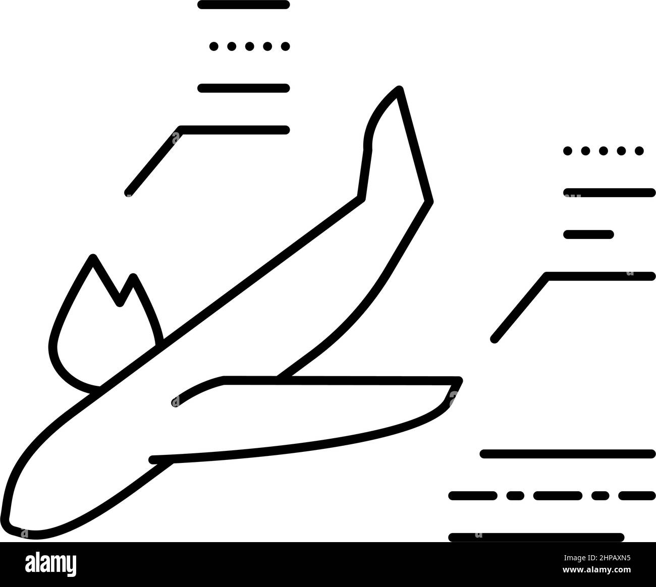 airplane fire test line icon vector illustration Stock Vector Image ...