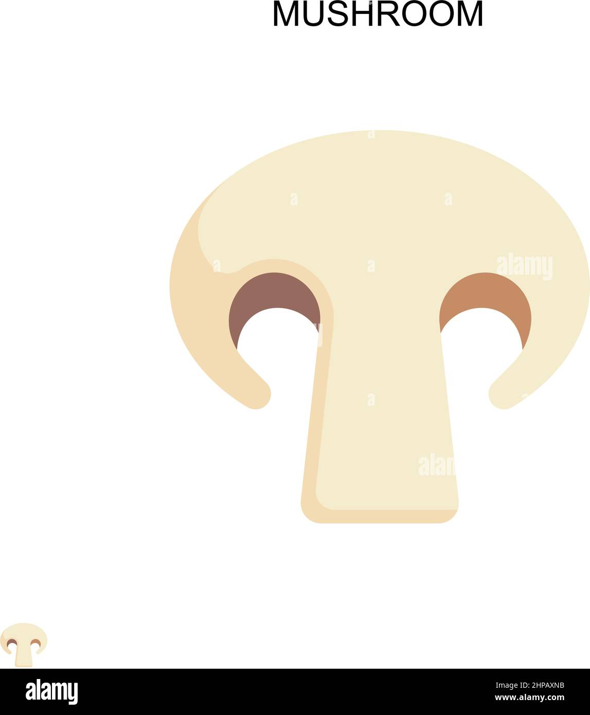 Mushroom Simple vector icon. Illustration symbol design template for ...