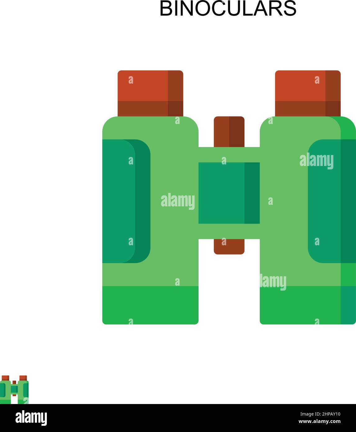 Binoculars Simple vector icon. Illustration symbol design template for ...