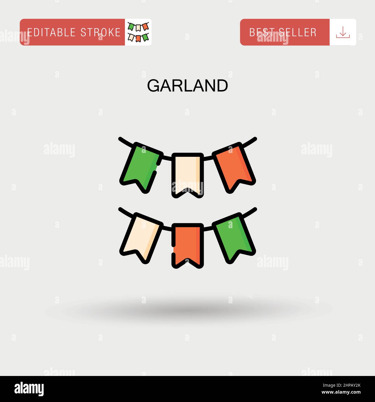 Garland Simple vector icon Stock Vector Image & Art - Alamy