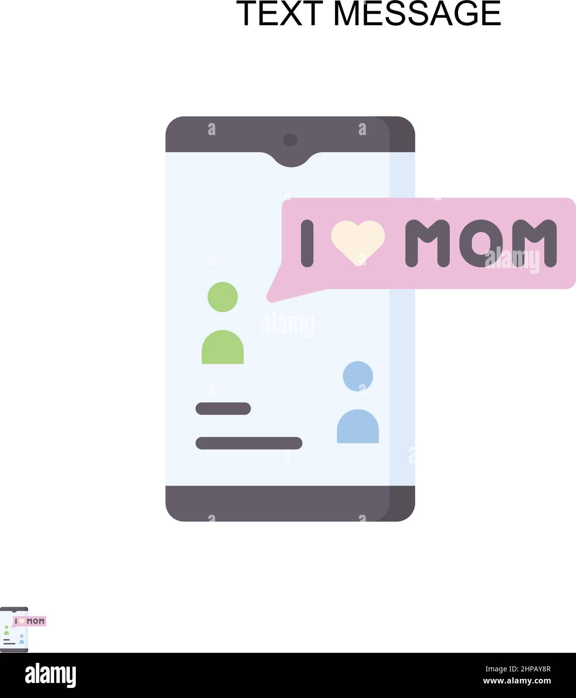 Text message Simple vector icon. Illustration symbol design template ...