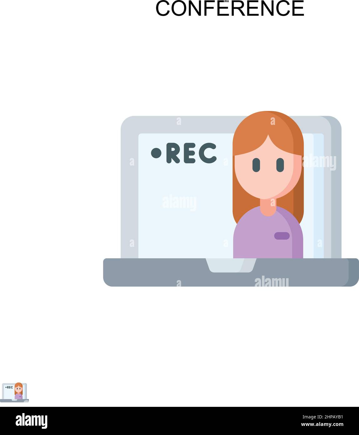 Conference Simple vector icon. Illustration symbol design template for ...