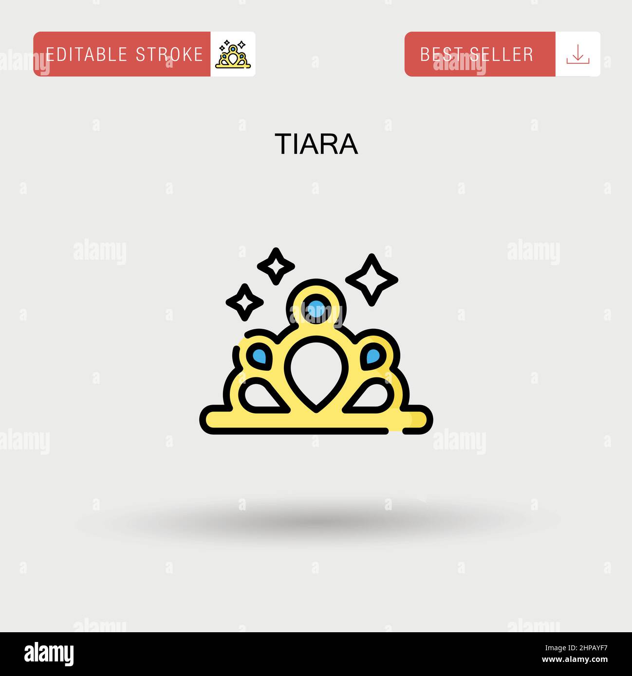Tiara Simple vector icon Stock Vector Image & Art - Alamy