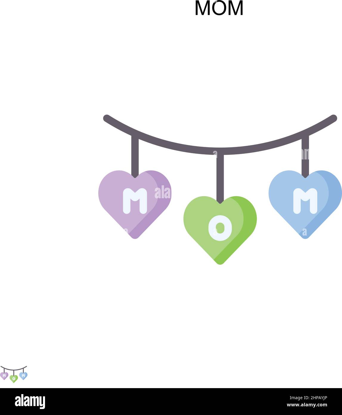 Mom Simple vector icon. Illustration symbol design template for web ...