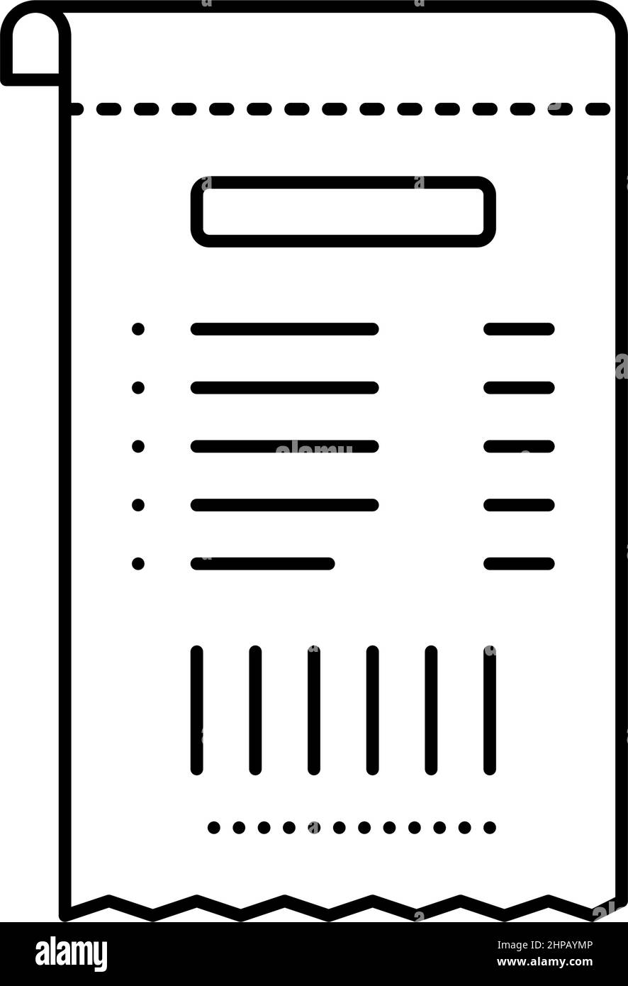 qr code on receipt line icon vector isolated illustration Stock Vector ...