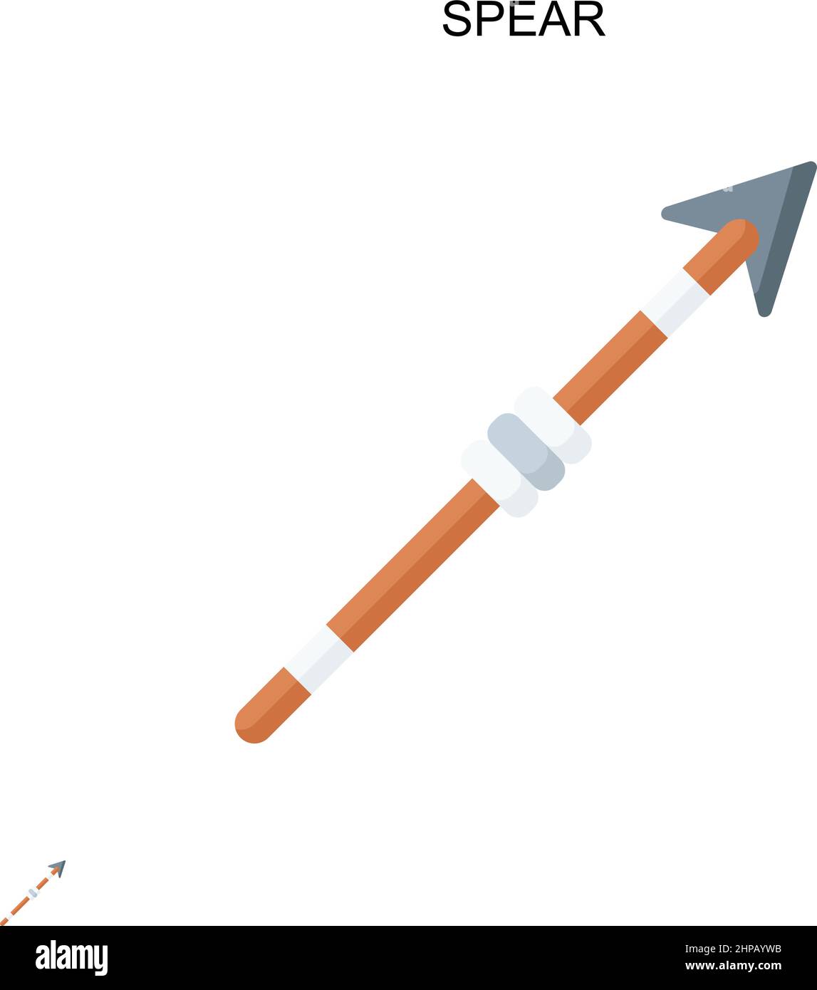 Spear Simple vector icon. Illustration symbol design template for web ...