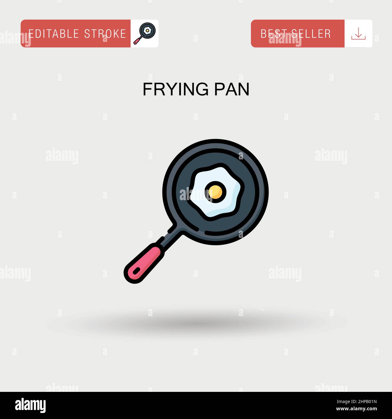 Frying pan Simple vector icon Stock Vector Image & Art - Alamy