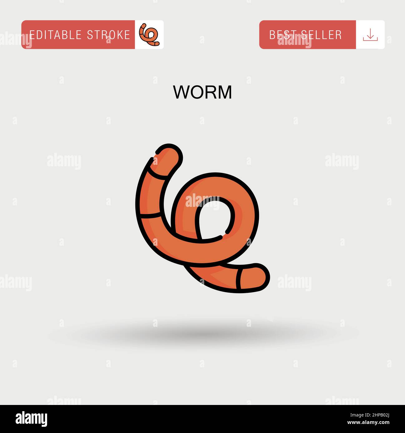 Cartoon earth worm hi-res stock photography and images - Alamy