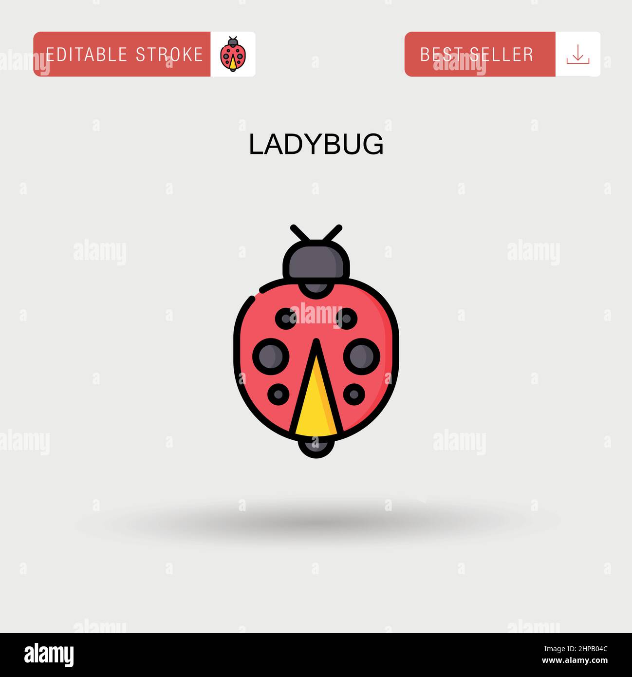 Ladybug Simple vector icon Stock Vector Image & Art - Alamy