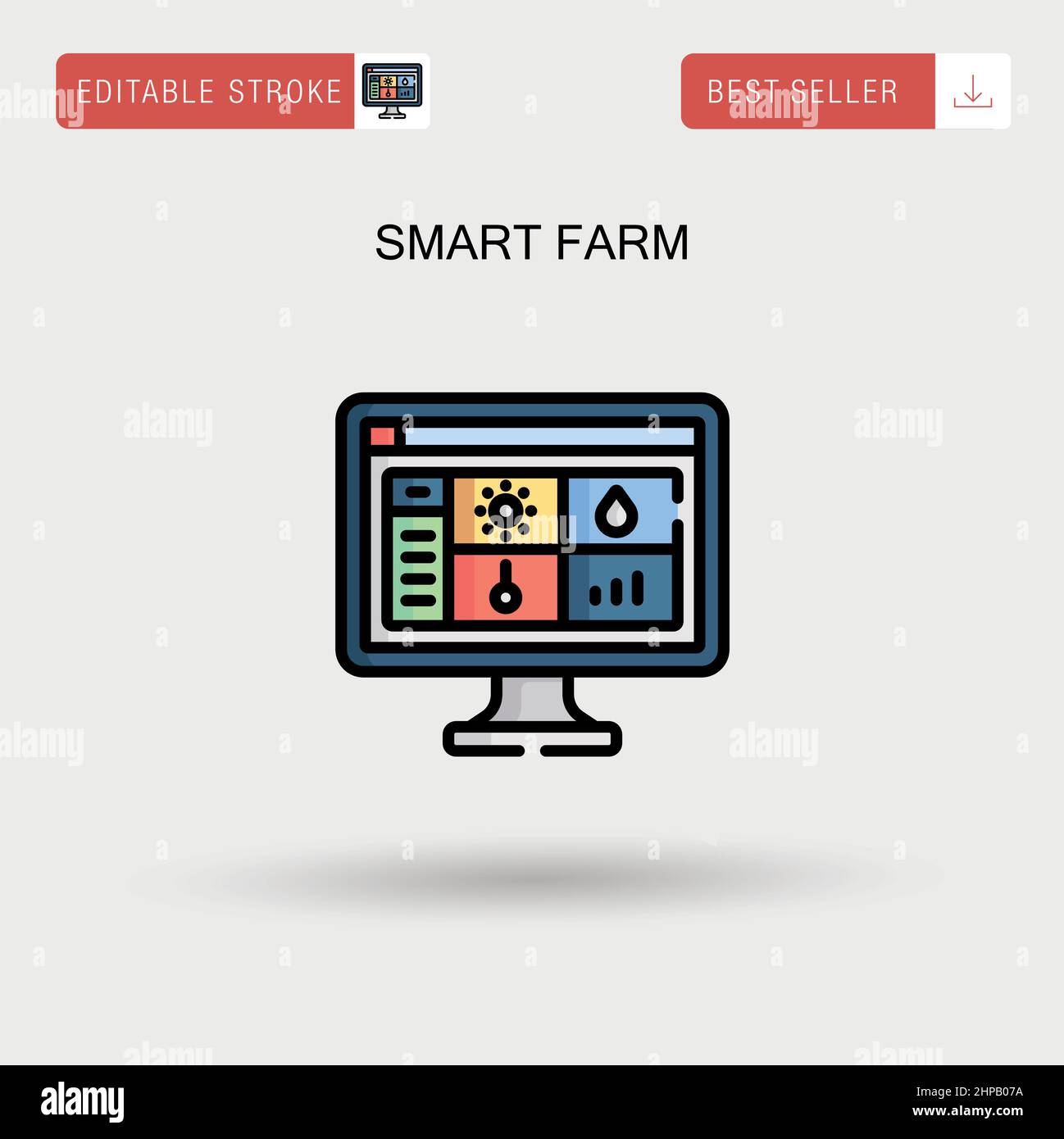 Smart farm technology vector Stock Vector Images - Alamy