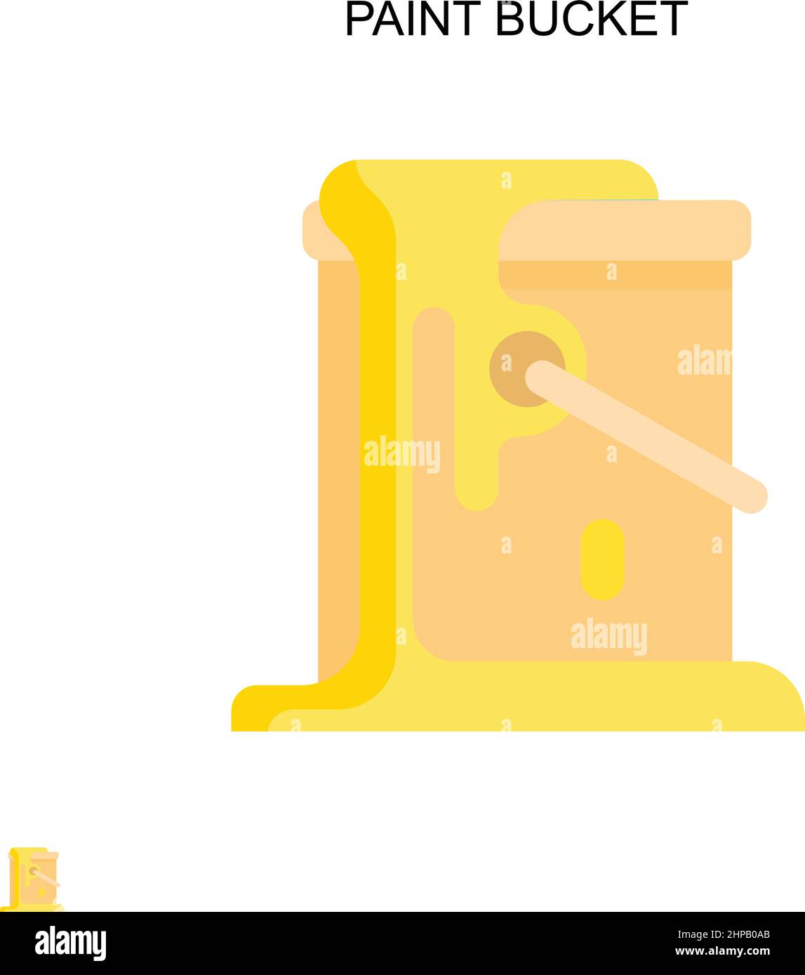 Paint bucket Simple vector icon. Illustration symbol design template ...