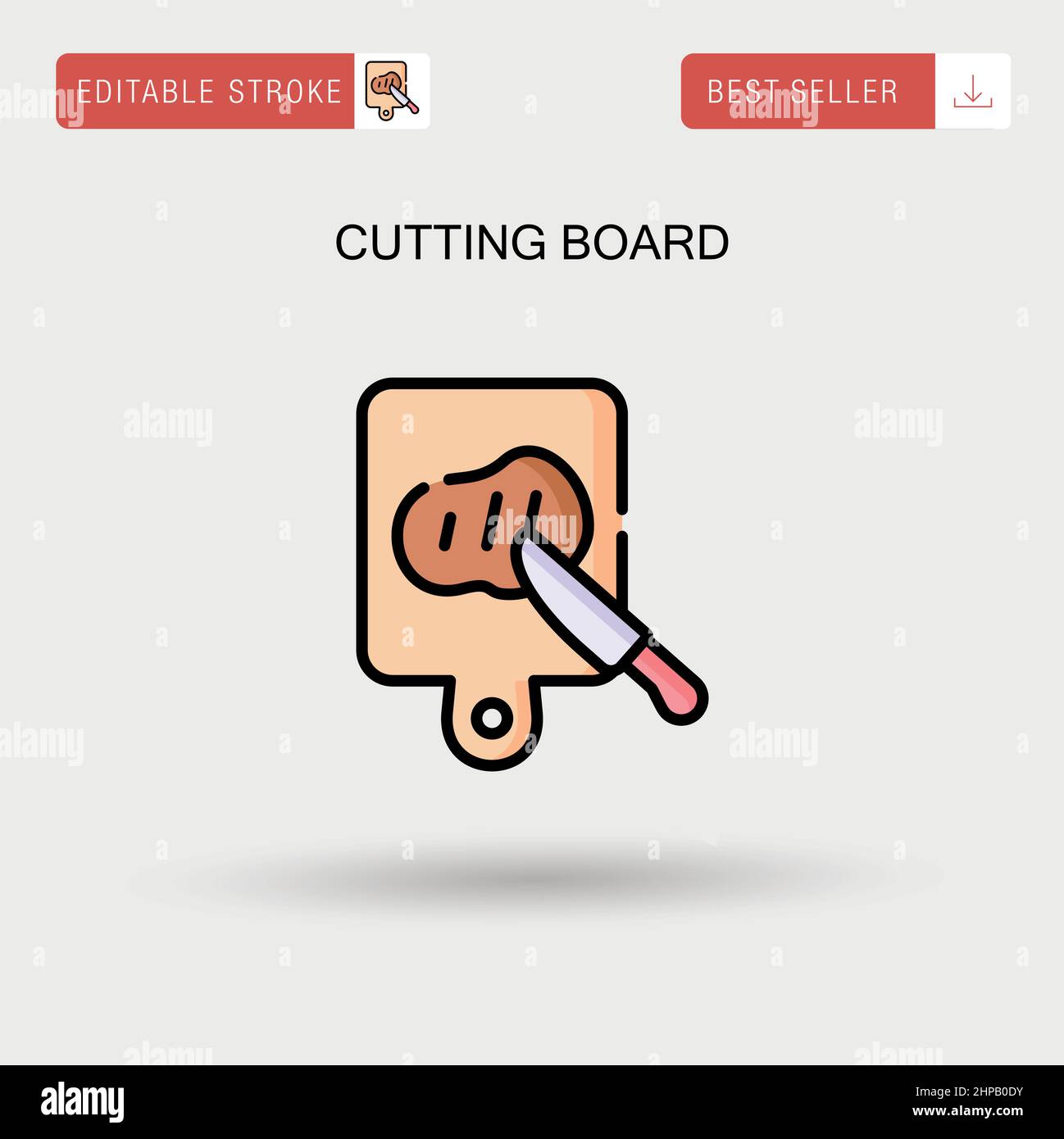 Cutting board Simple vector icon Stock Vector Image & Art - Alamy