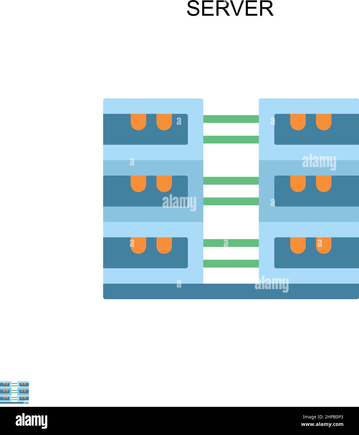 Server Simple vector icon. Illustration symbol design template for web ...
