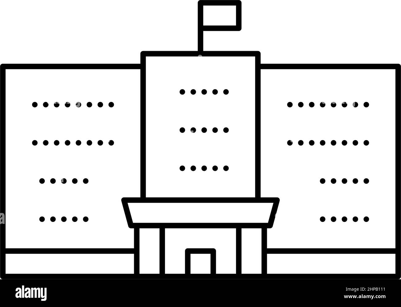 government building line icon vector illustration Stock Vector Image ...