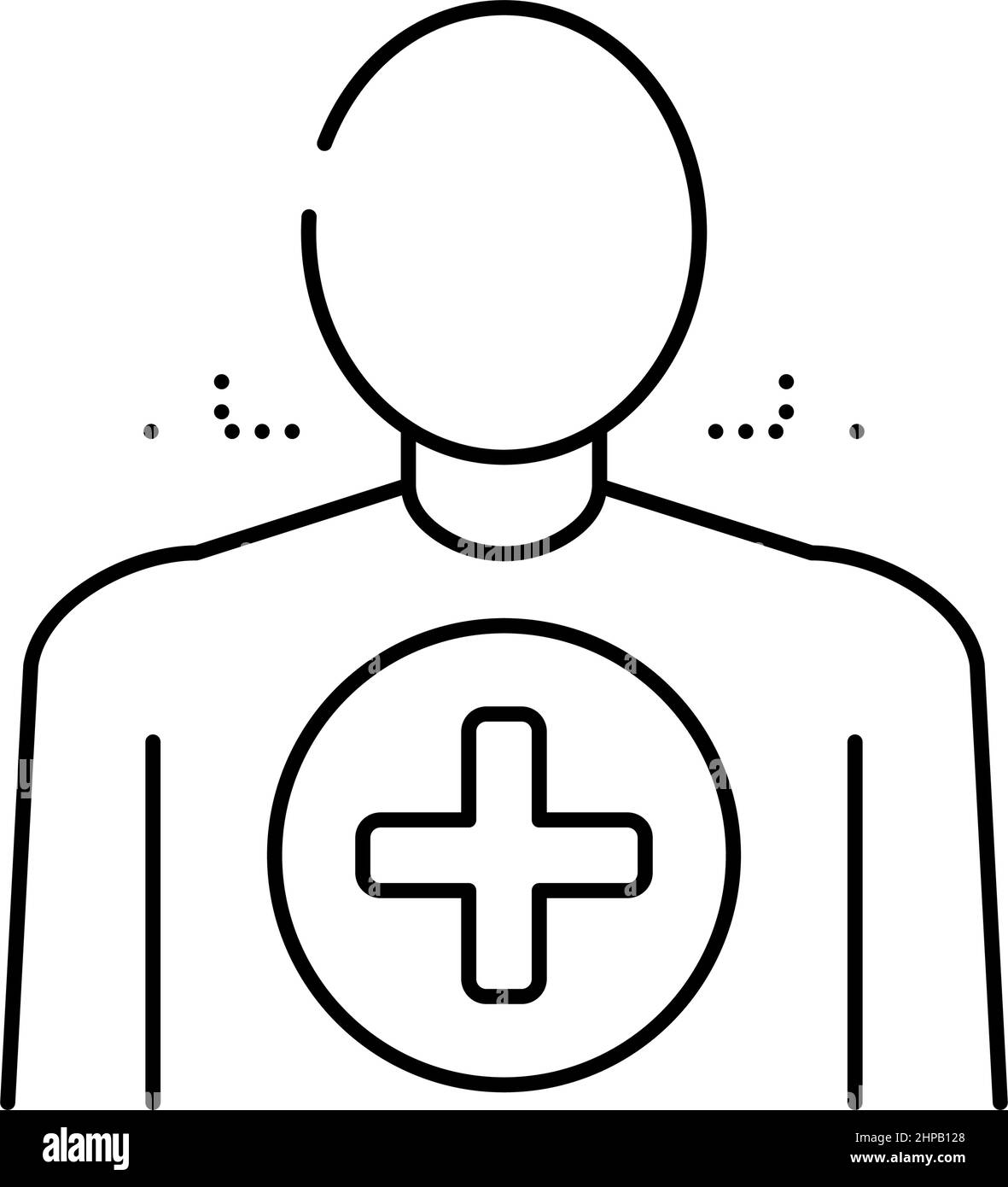 human new colleague line icon vector illustration Stock Vector Image ...