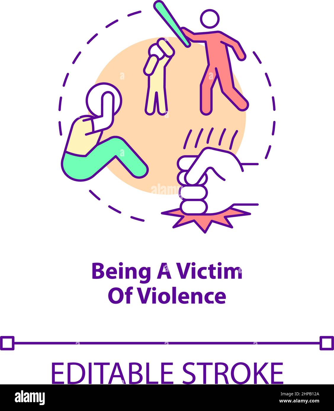 Being victim of violence concept icon Stock Vector Image & Art - Alamy
