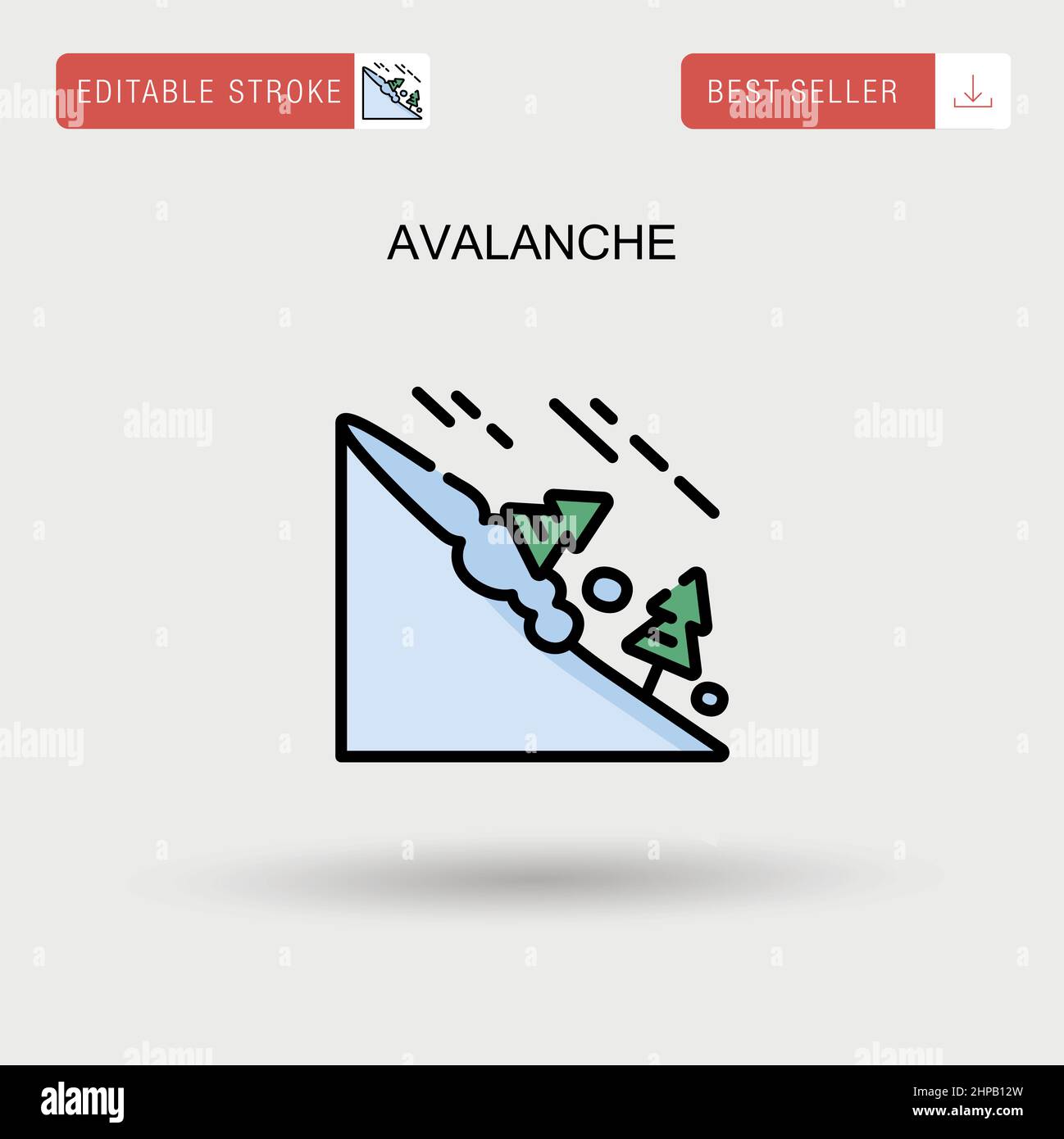 Avalanche Simple vector icon Stock Vector Image & Art - Alamy