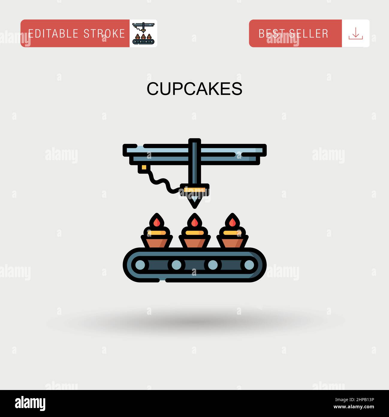 Homemade baked chocolate cupcakes Stock Vector Images - Alamy