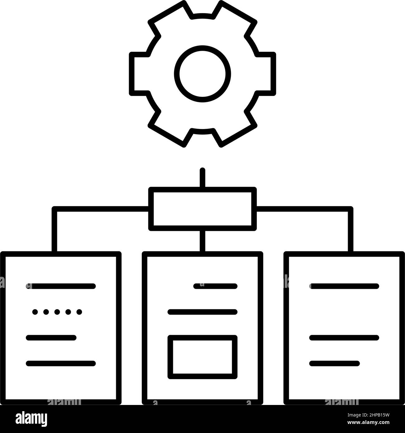 diagram on paper list line icon vector illustration Stock Vector Image ...