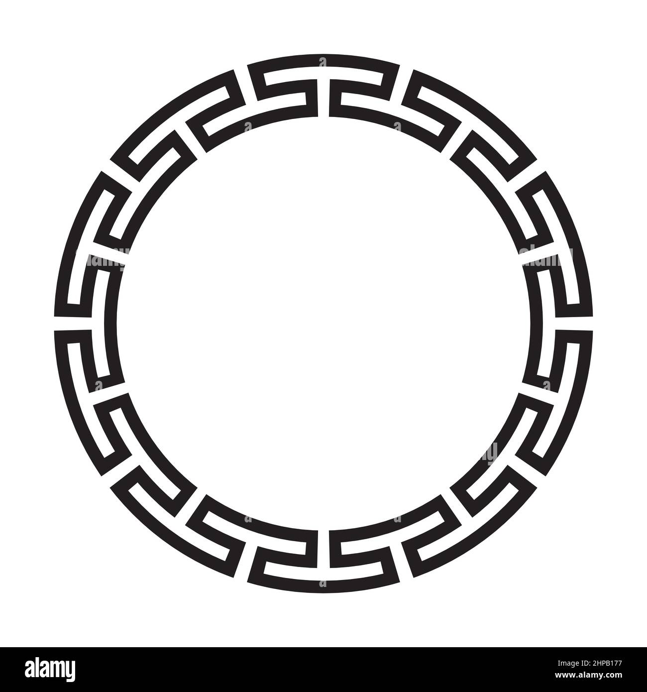 Circle frame of simple greek pattern Stock Vector Image & Art - Alamy