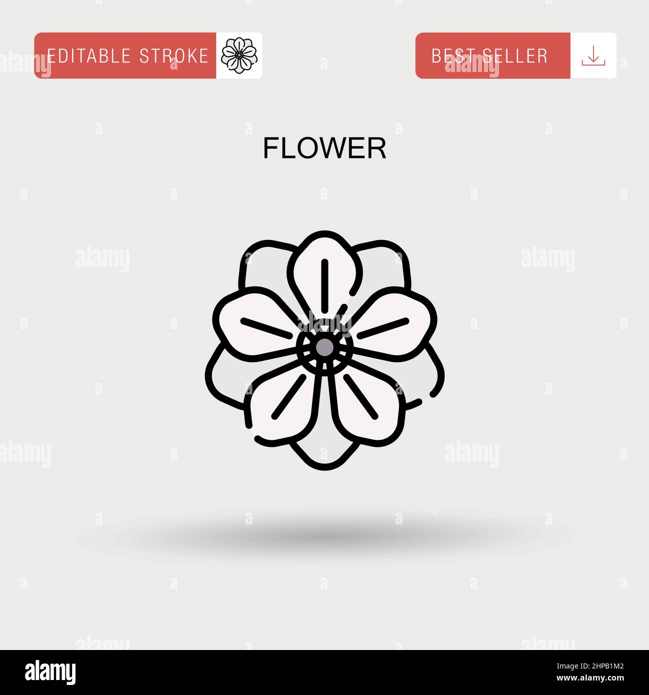 Flower Simple vector icon Stock Vector Image & Art - Alamy