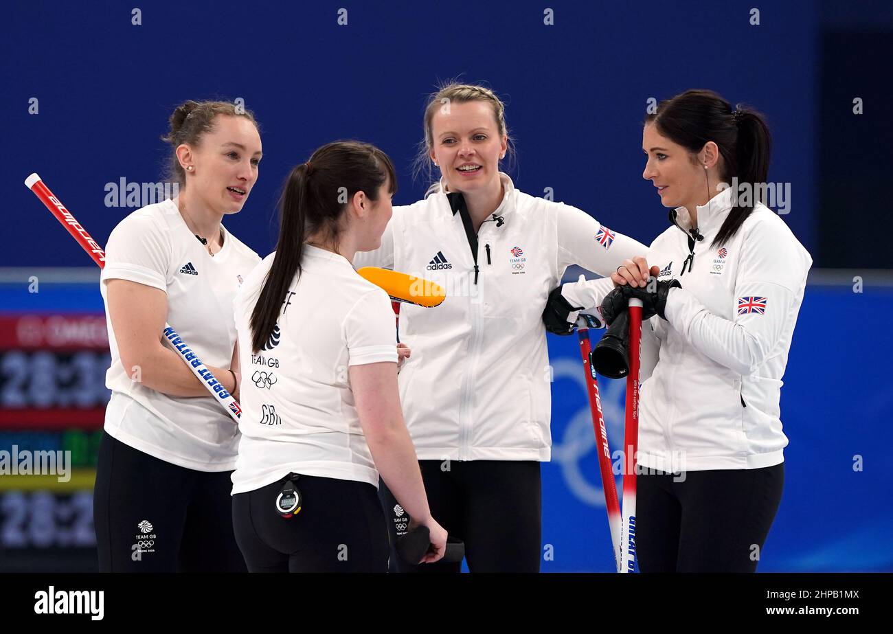 Great Britain's Jennifer Dodds, Hailey Duff, Vicky Wright and Eve ...