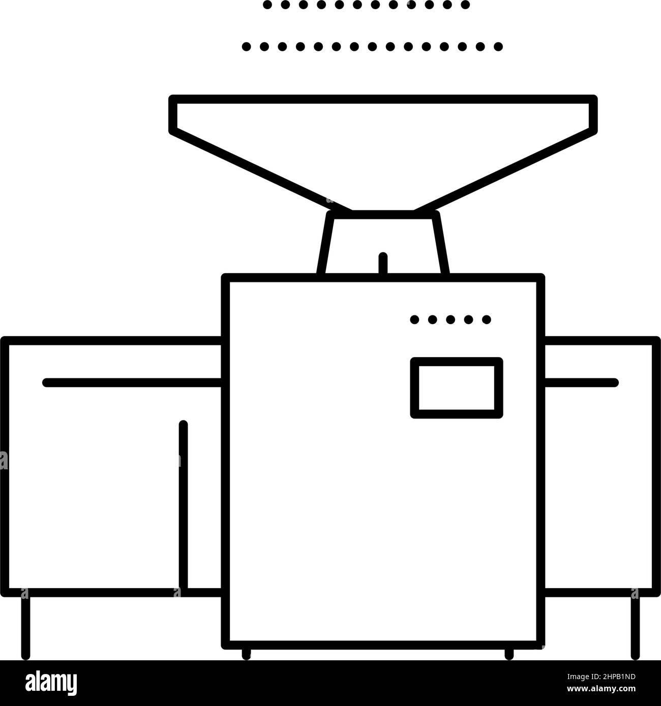 winnowing machine line icon vector illustration Stock Vector Image ...