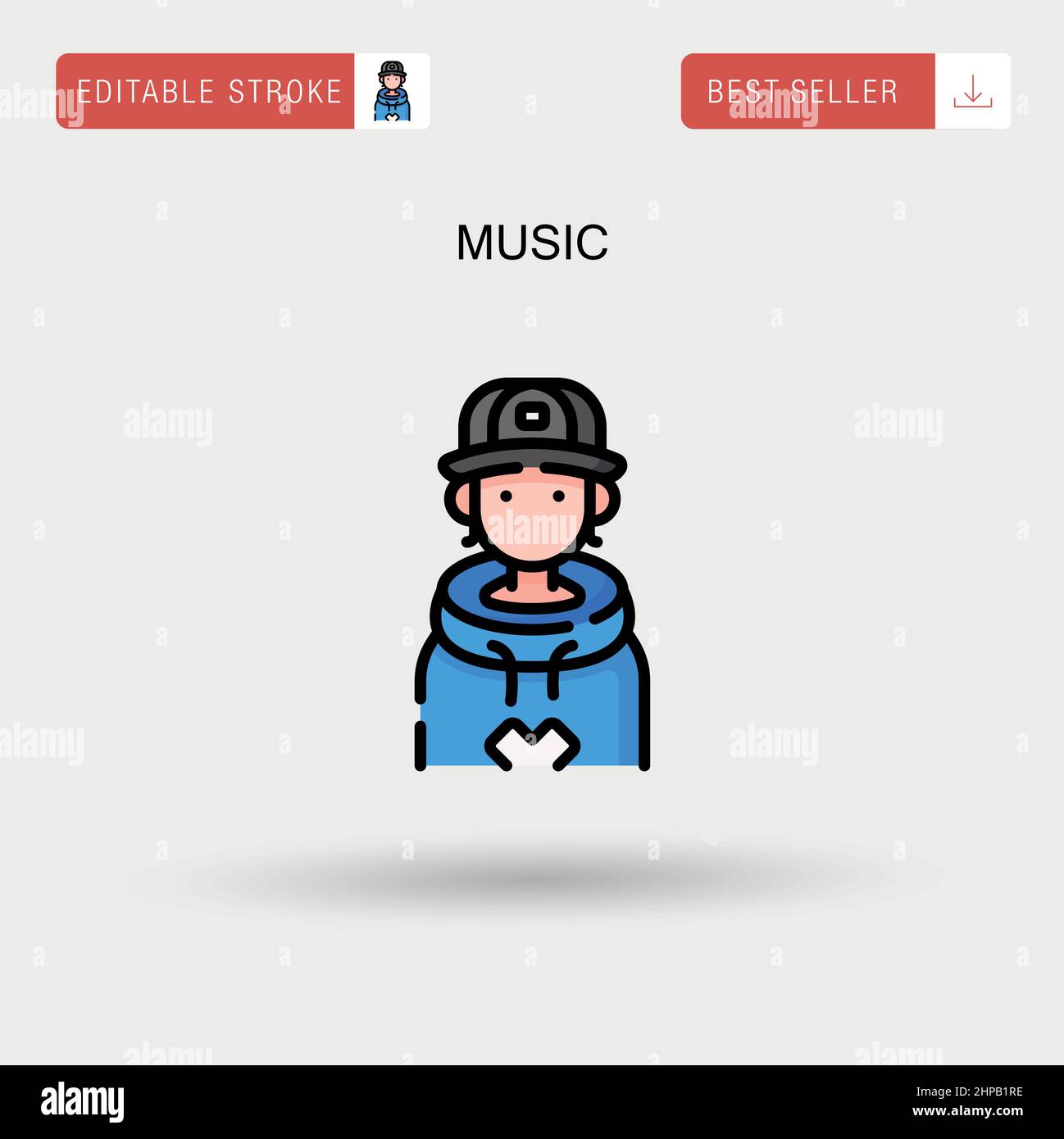 Music Simple vector icon Stock Vector Image & Art - Alamy