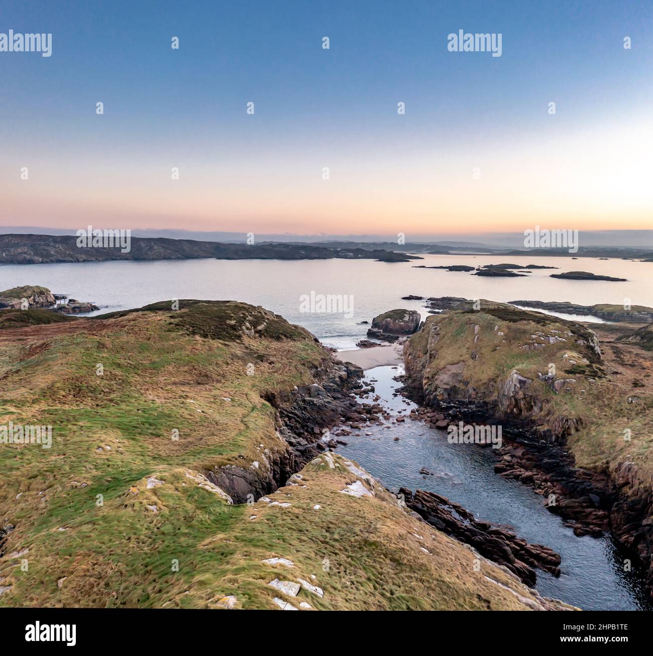 Aerial view of Kincasslagh in County Donegal - Ireland Stock Photo - Alamy