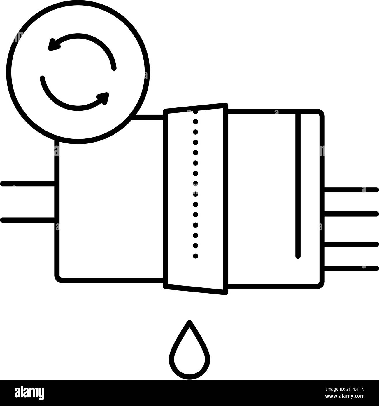 fuel filter replacement line icon vector isolated illustration Stock ...