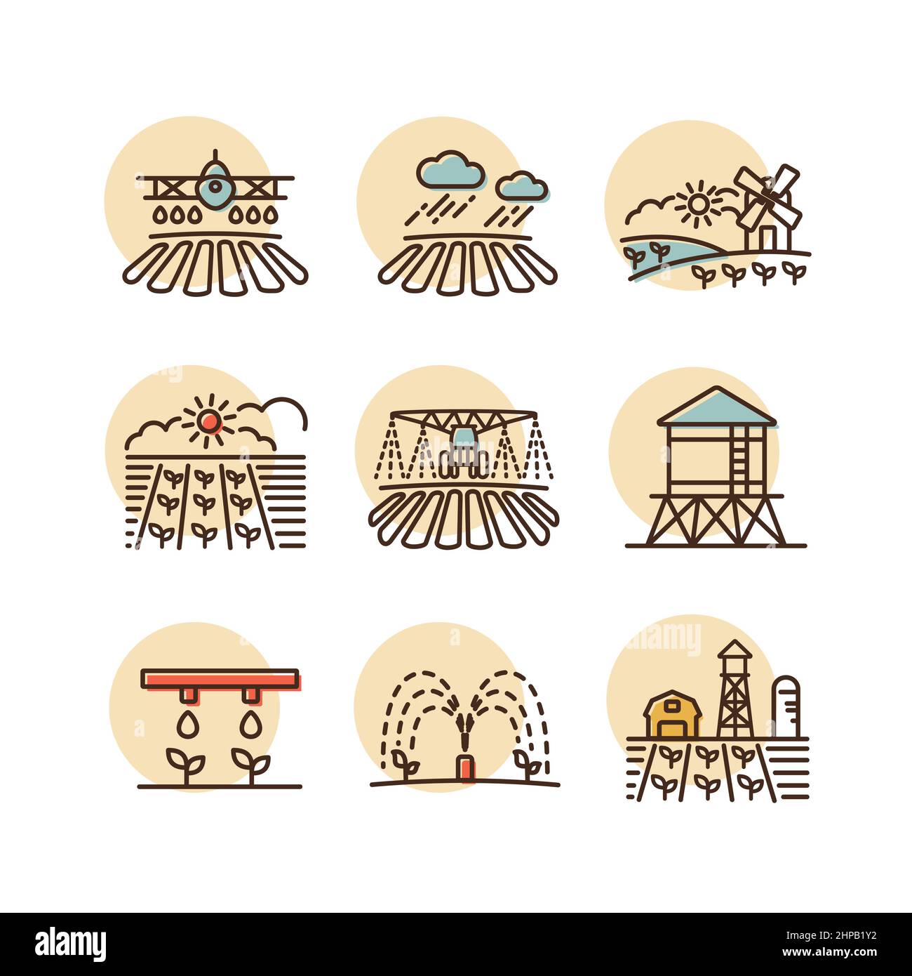 Farm Field icon. Agriculture irrigation sign. Graph symbol for your web ...