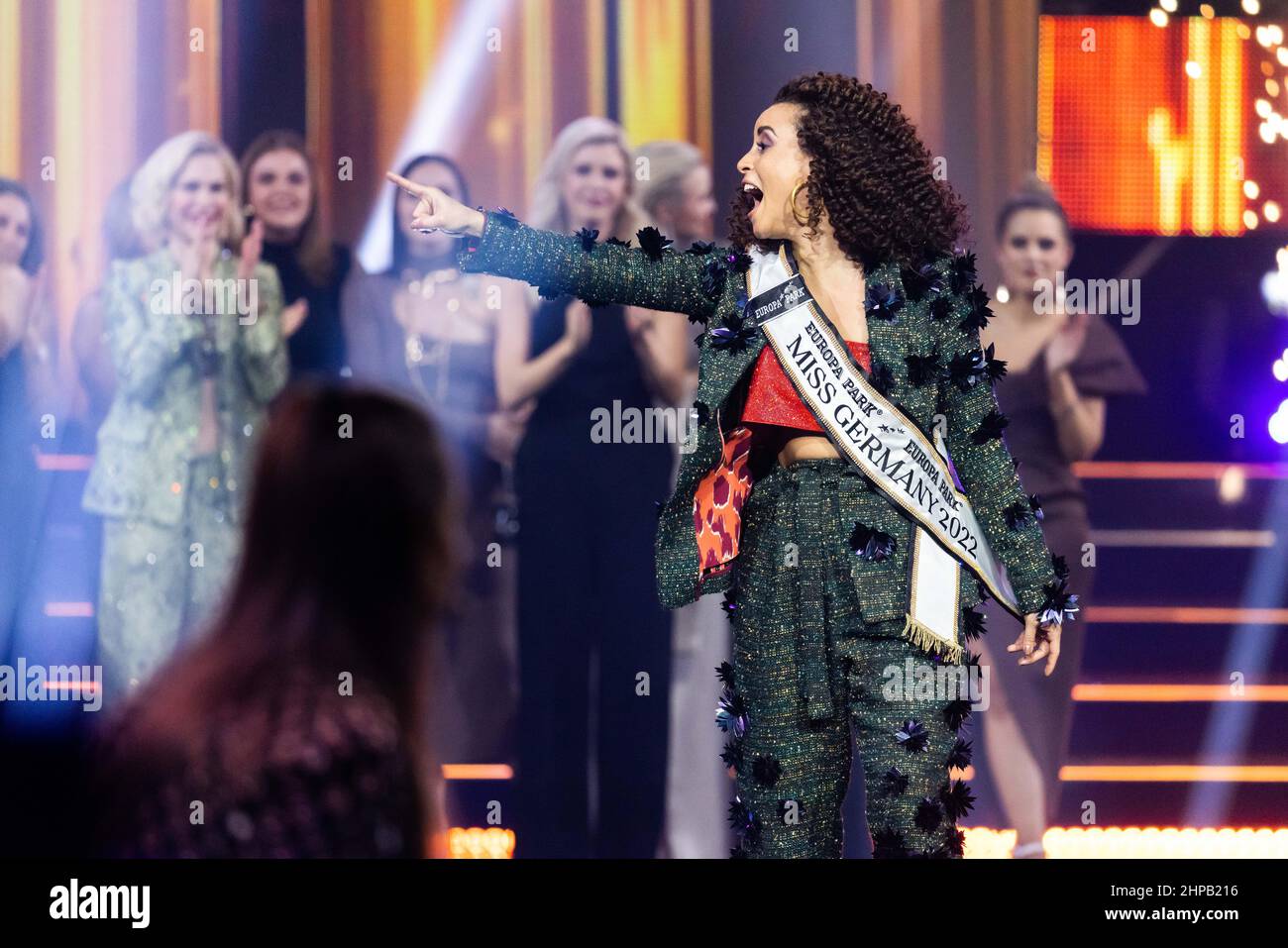 Rust, Germany. 19th Feb, 2022. Domitila Barros is happy about being ...