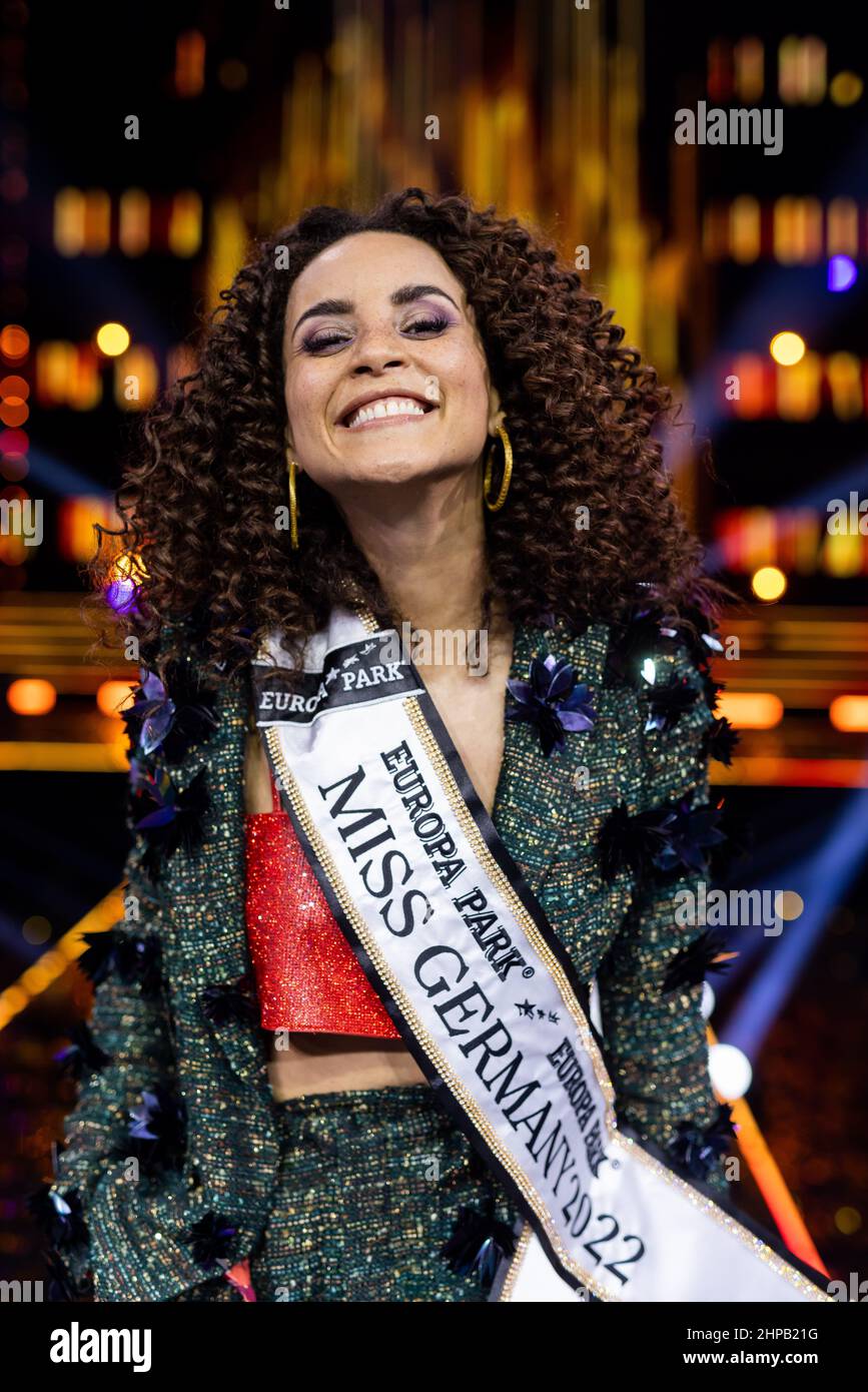 Rust, Germany. 19th Feb, 2022. Domitila Barros is happy about being ...