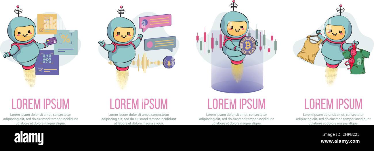 Cute bot character set. Welcome to the chatbot. Online consultation ...