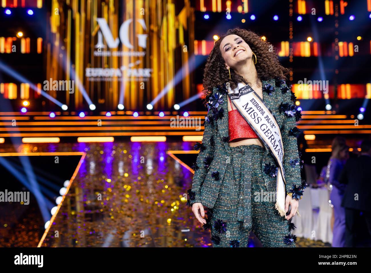 Rust, Germany. 19th Feb, 2022. Domitila Barros is happy about being ...