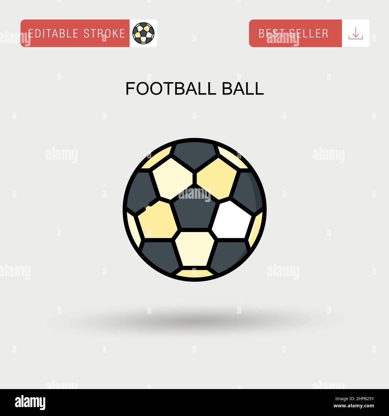 Football ball Simple vector icon Stock Vector Image & Art - Alamy
