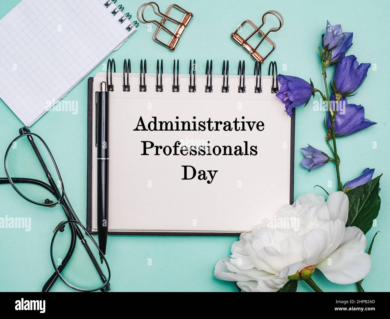 Happy Administrative Professionals Day. Greeting Card. Close-up Stock ...