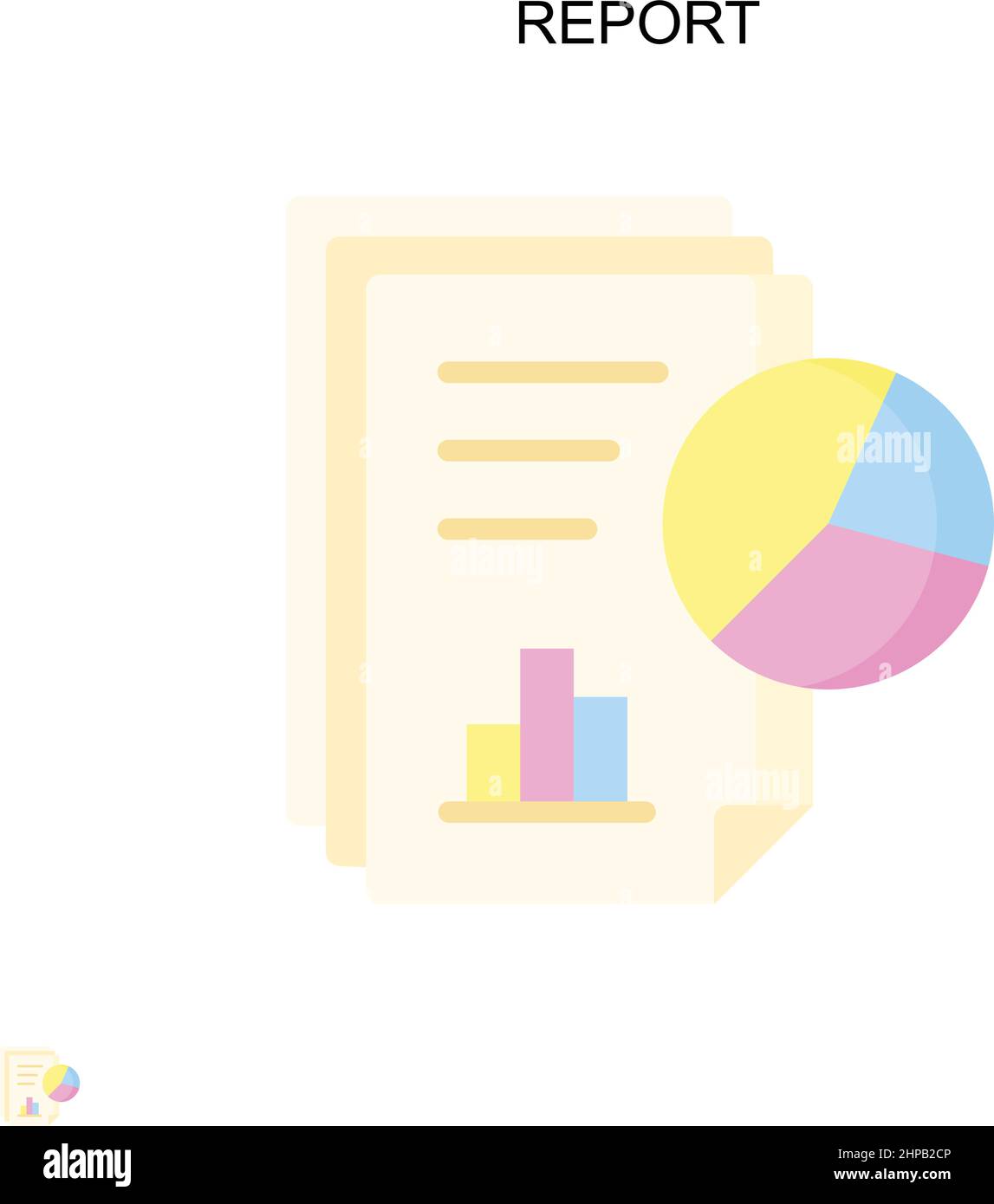 Report Simple vector icon. Illustration symbol design template for web ...