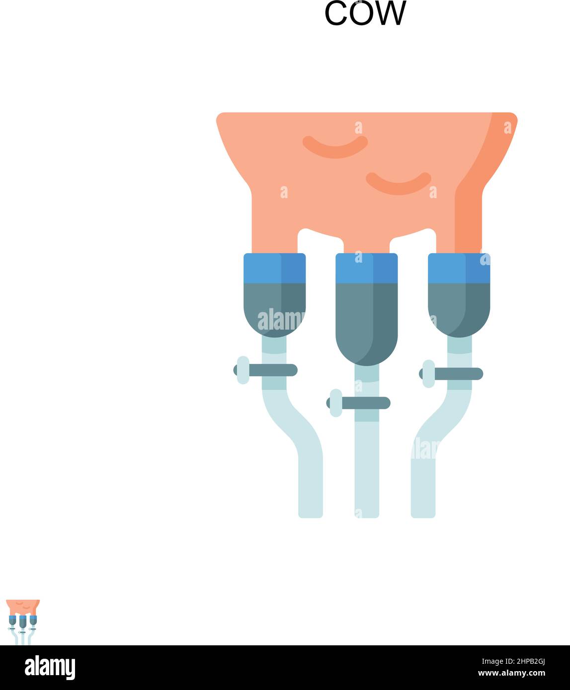 Cow Simple vector icon. Illustration symbol design template for web ...