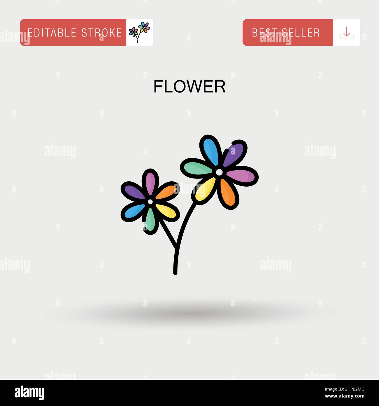 Flower Simple vector icon Stock Vector Image & Art - Alamy