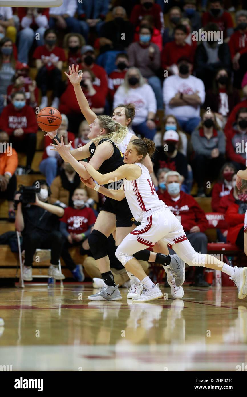 Indiana Hoosiers forward Aleksa Gulbe (10) and Indiana Hoosiers guard ...