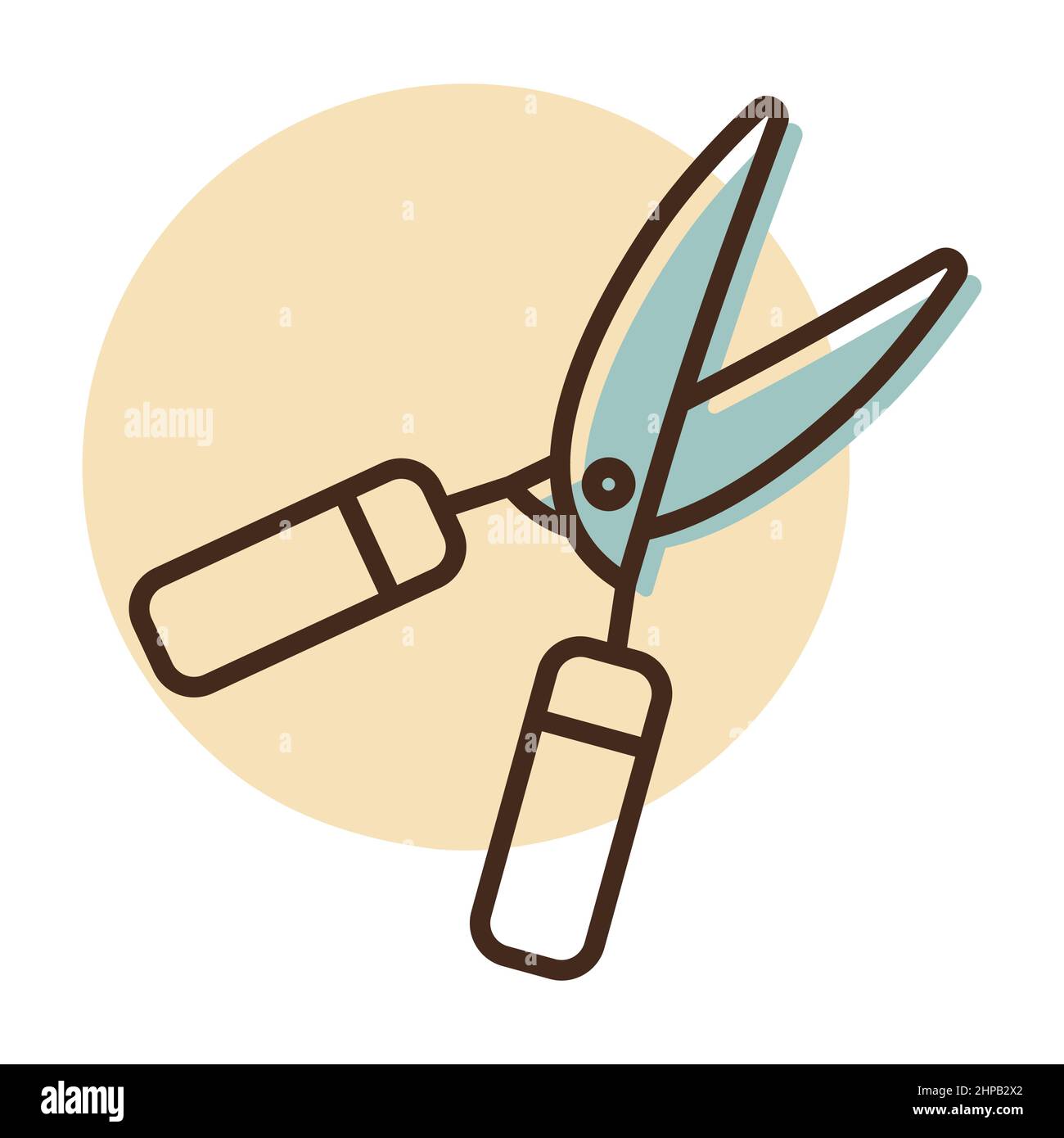 Garden shears vector icon, hedge shears sign. Graph symbol for ...