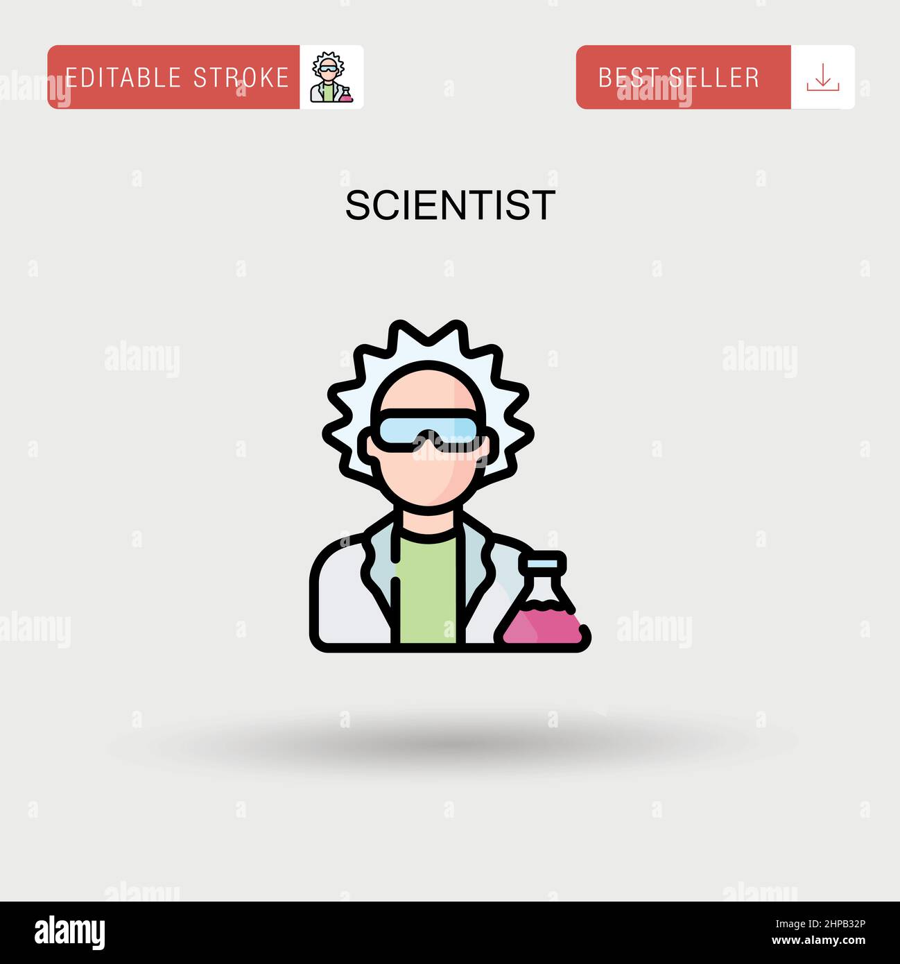 Scientist icon hi-res stock photography and images - Alamy
