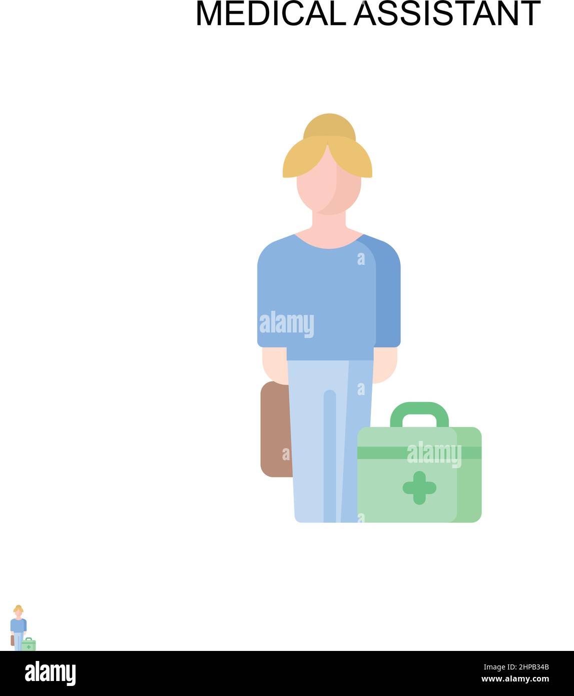 Medical assistant Simple vector icon. Illustration symbol design ...