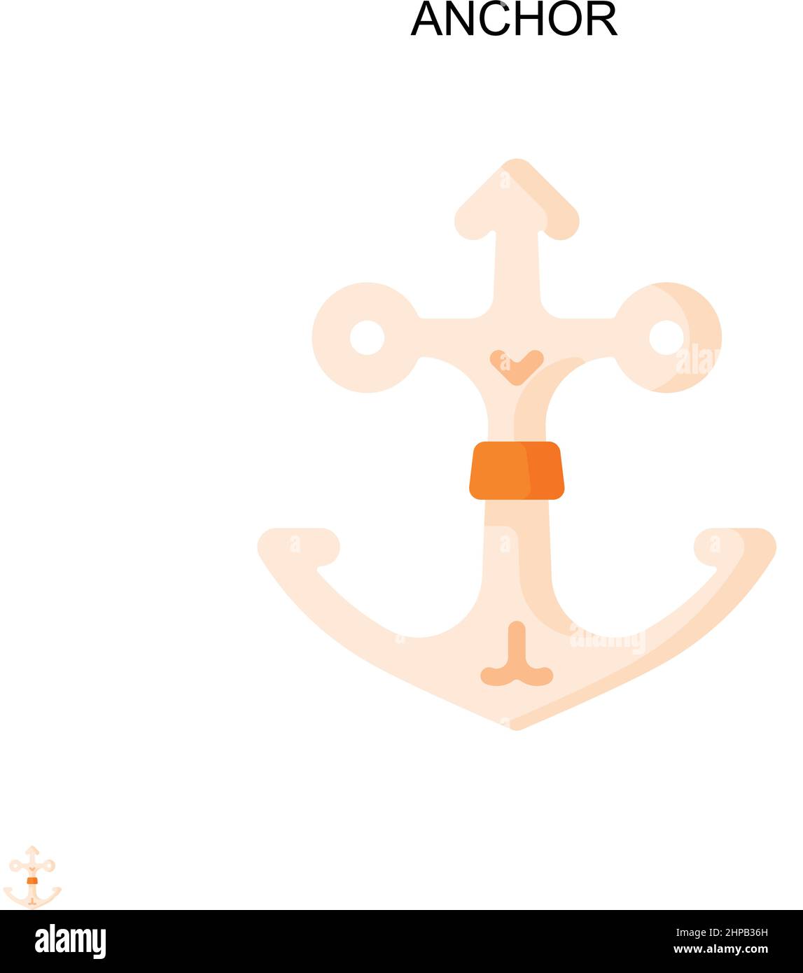 Anchor Simple vector icon. Illustration symbol design template for web ...
