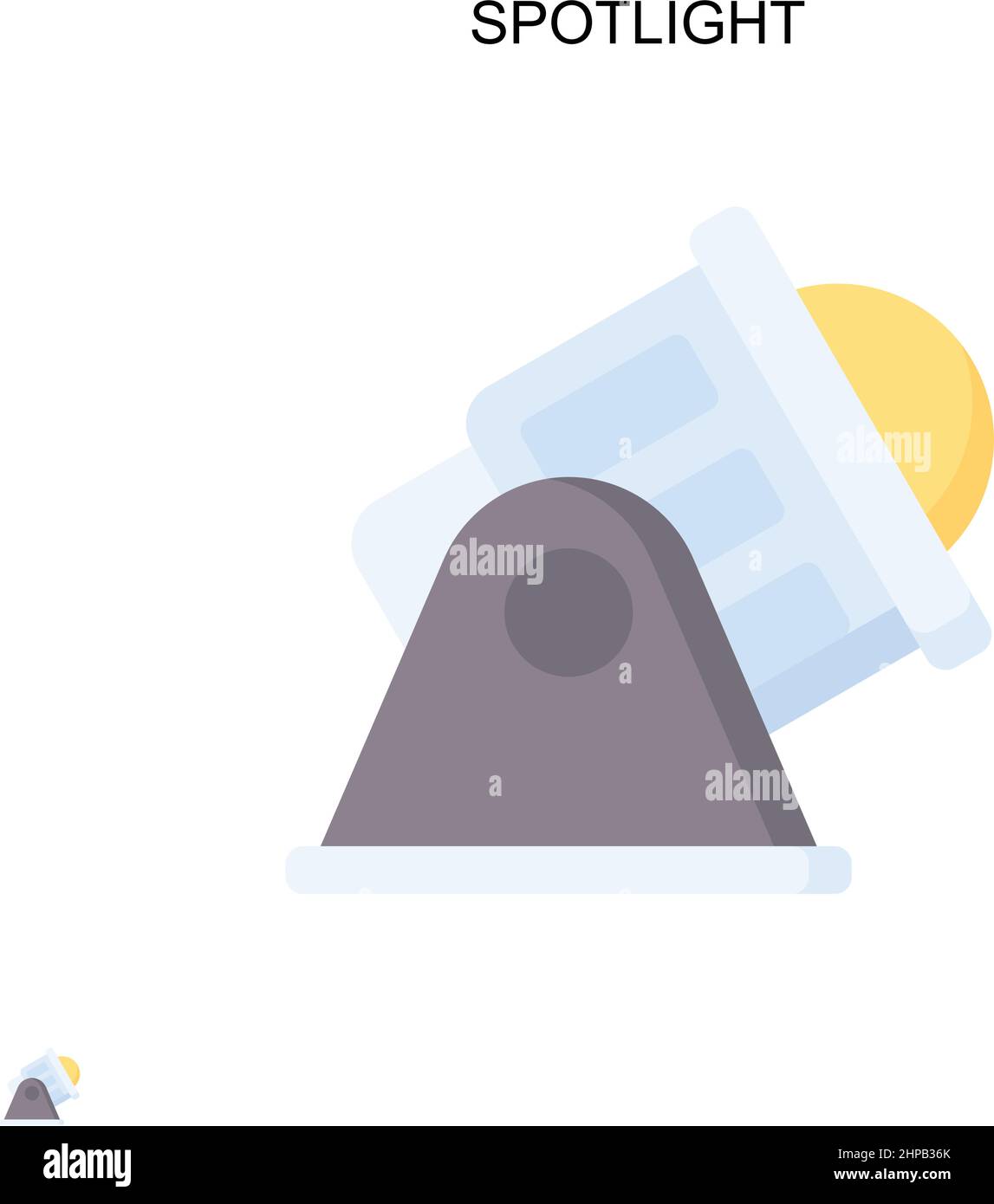 Spotlight Simple vector icon. Illustration symbol design template for web mobile UI element ...