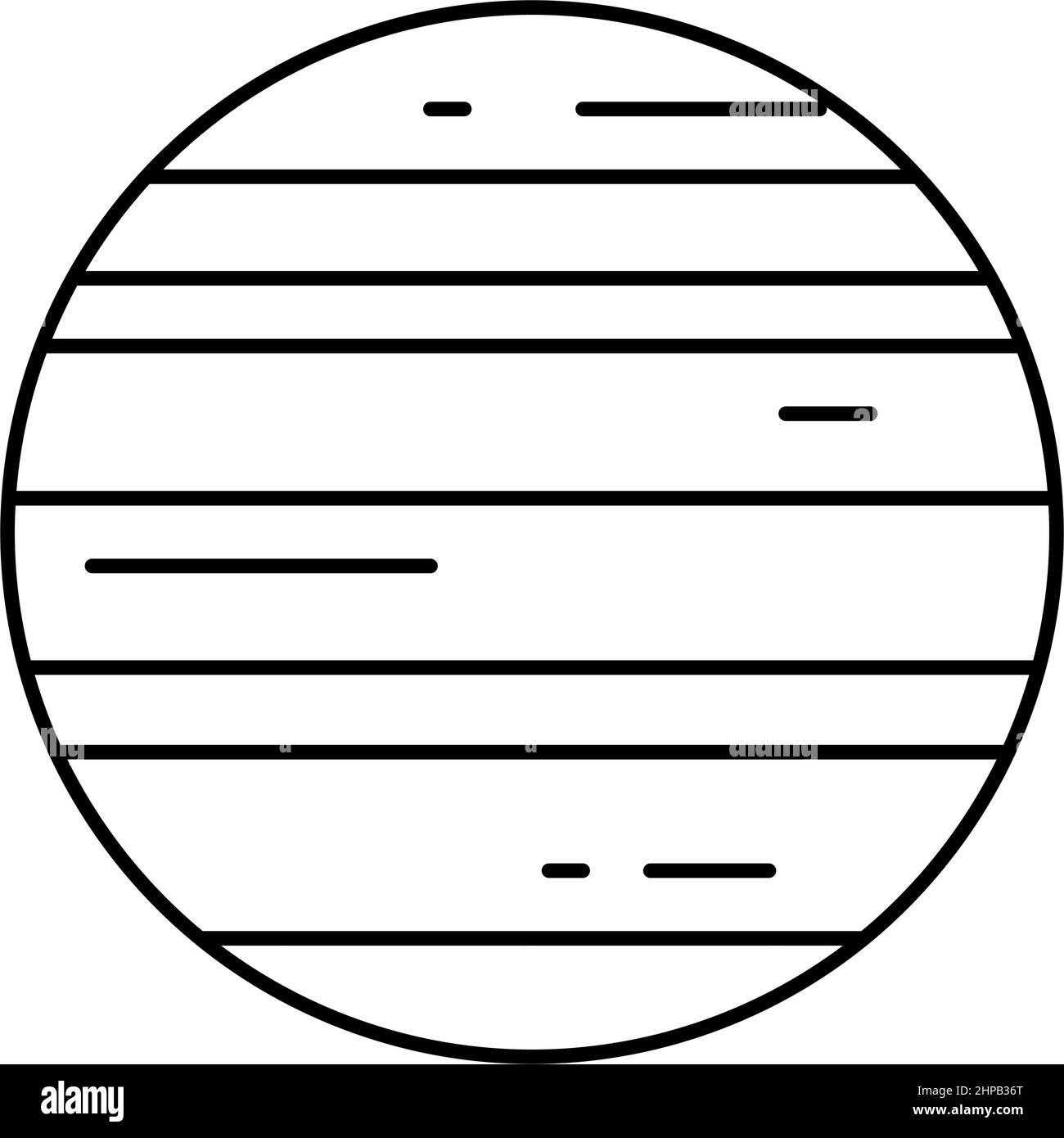 neptune planet line icon vector black illustration Stock Vector Image ...